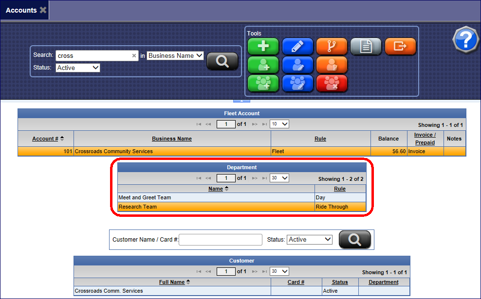 WashConnect WebHelp Version 1.7.4 > Home > Fleet > Accounts > Add Customer to Fleet Account